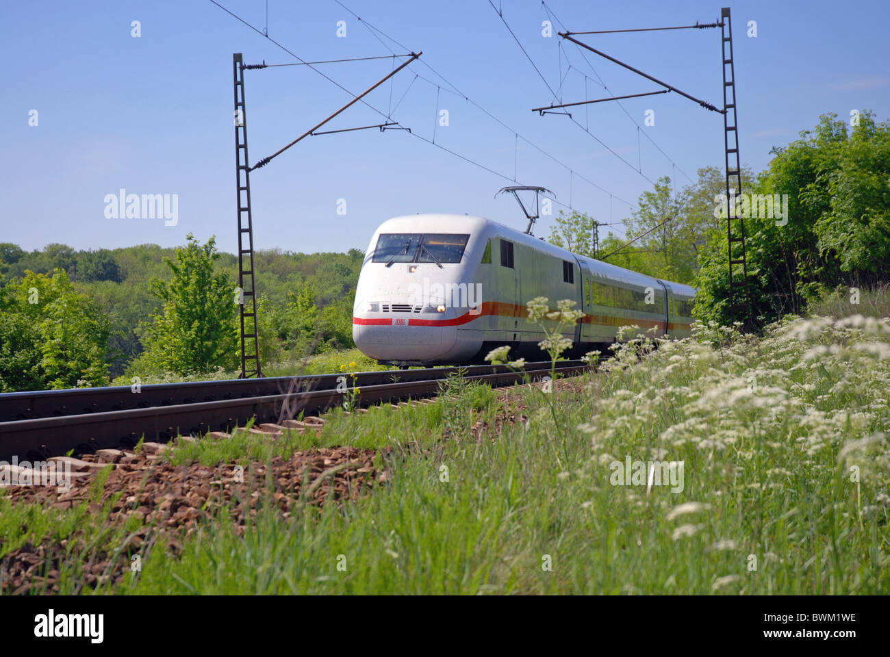 Germany Europe ICE 2 High-speed train Baden-Wurttemberg Rail Railroad ...