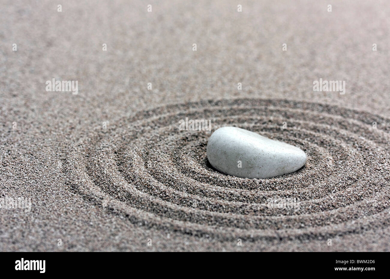 raked sand - zen rock garden - japan zen spirit inspired arrangement ...