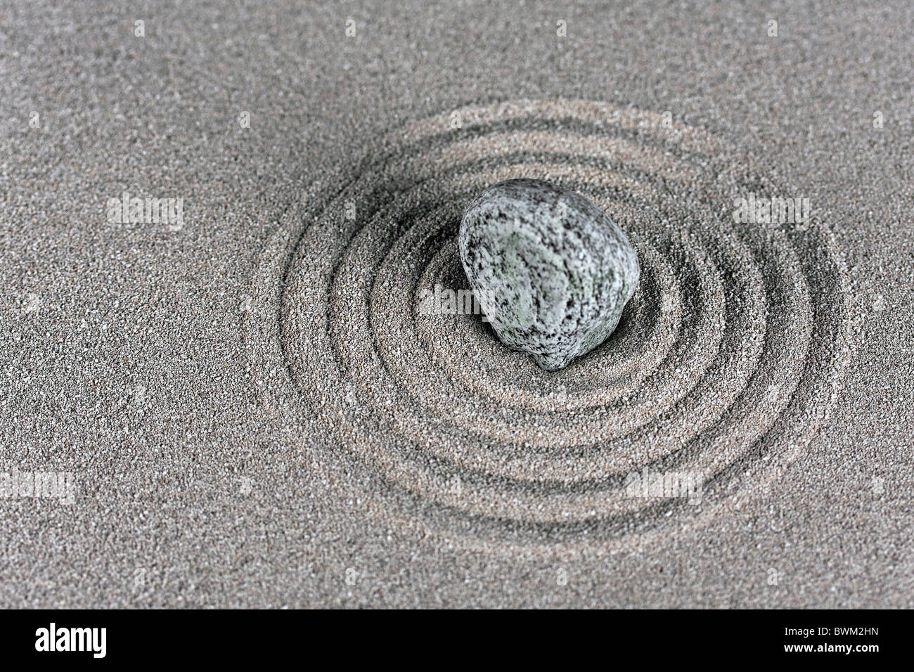 raked sand - zen rock garden - japan zen spirit inspired arrangement ...
