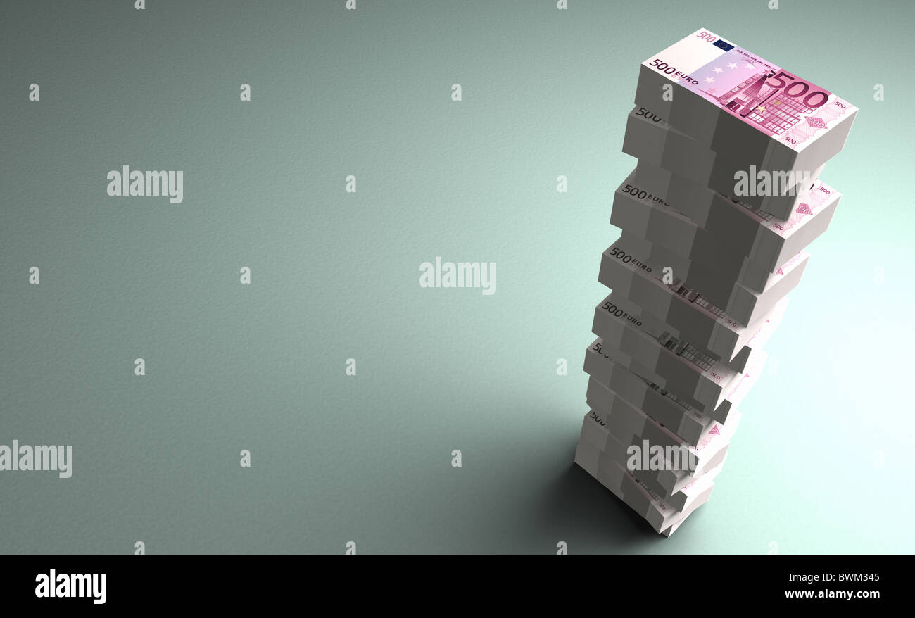 Very large stack of Euro dollar bank notes Stock Photo - Alamy