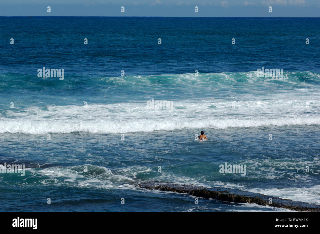 Puerto Rico Arecibo Surfer Waves Water sport Caribbean Ocea Sea Stock ...