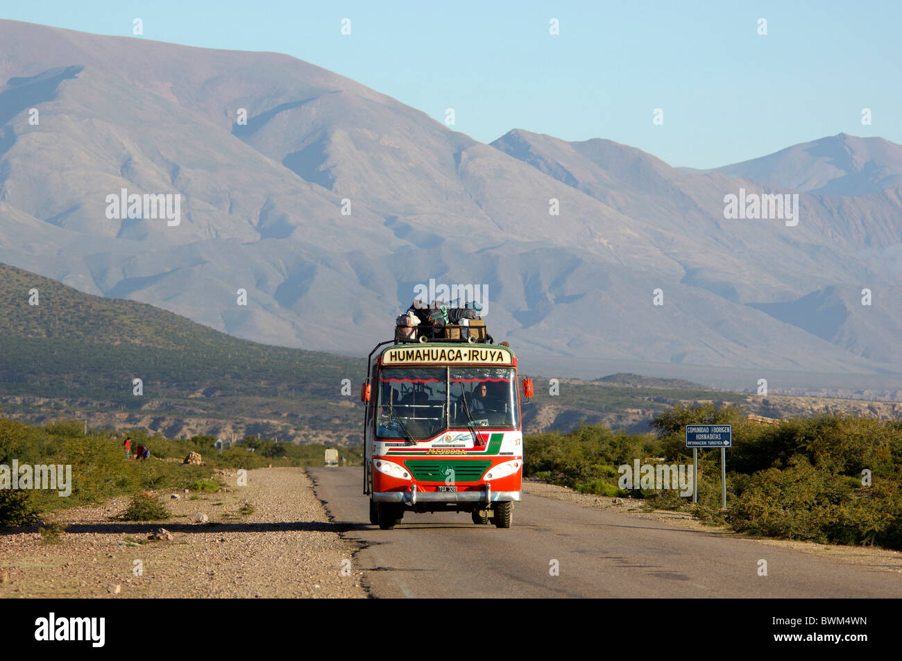 Argentina South America Humahuaca-Iruya Bus transport traffic road ...