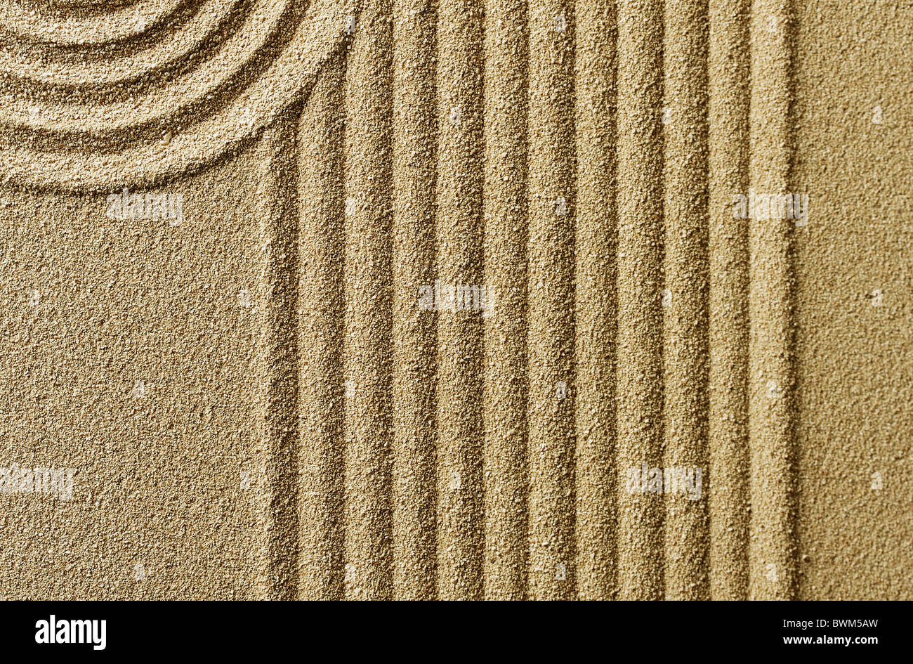 raked sand - zen rock garden - japan zen spirit inspired arrangement ...