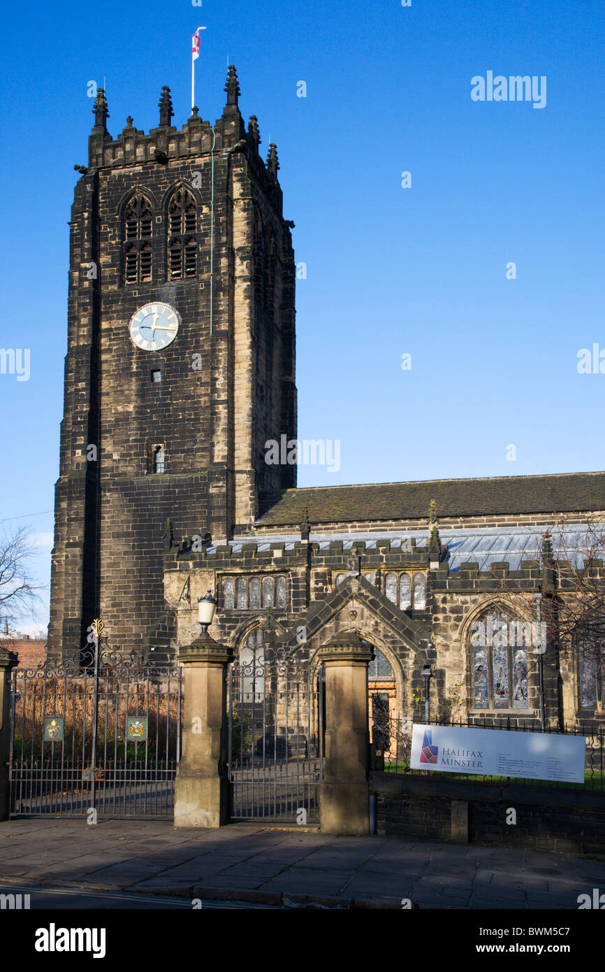 The Minster Church of St John the Baptist Halifax West Yorkshire Stock ...