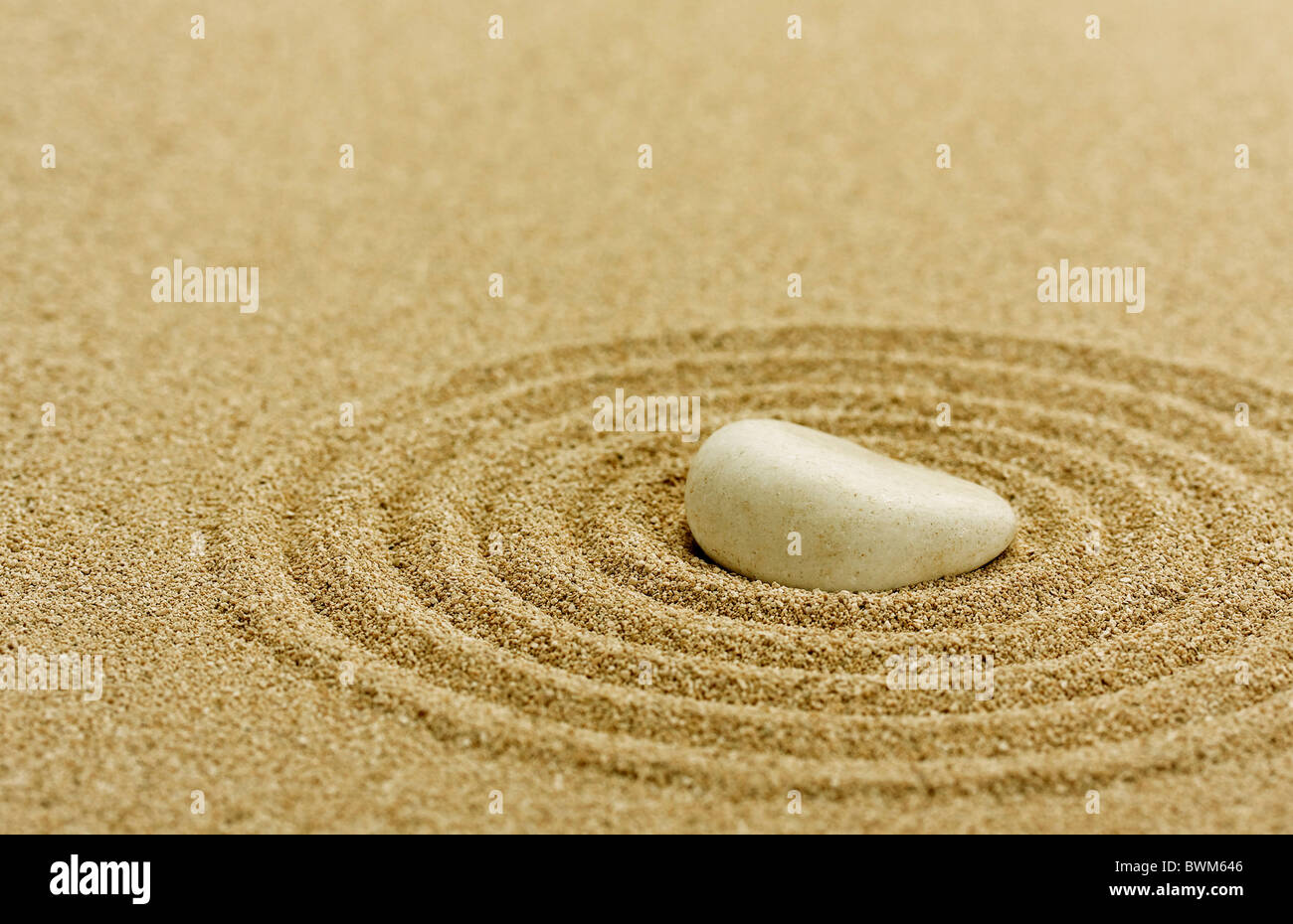 raked sand - zen rock garden - japan zen spirit inspired arrangement ...