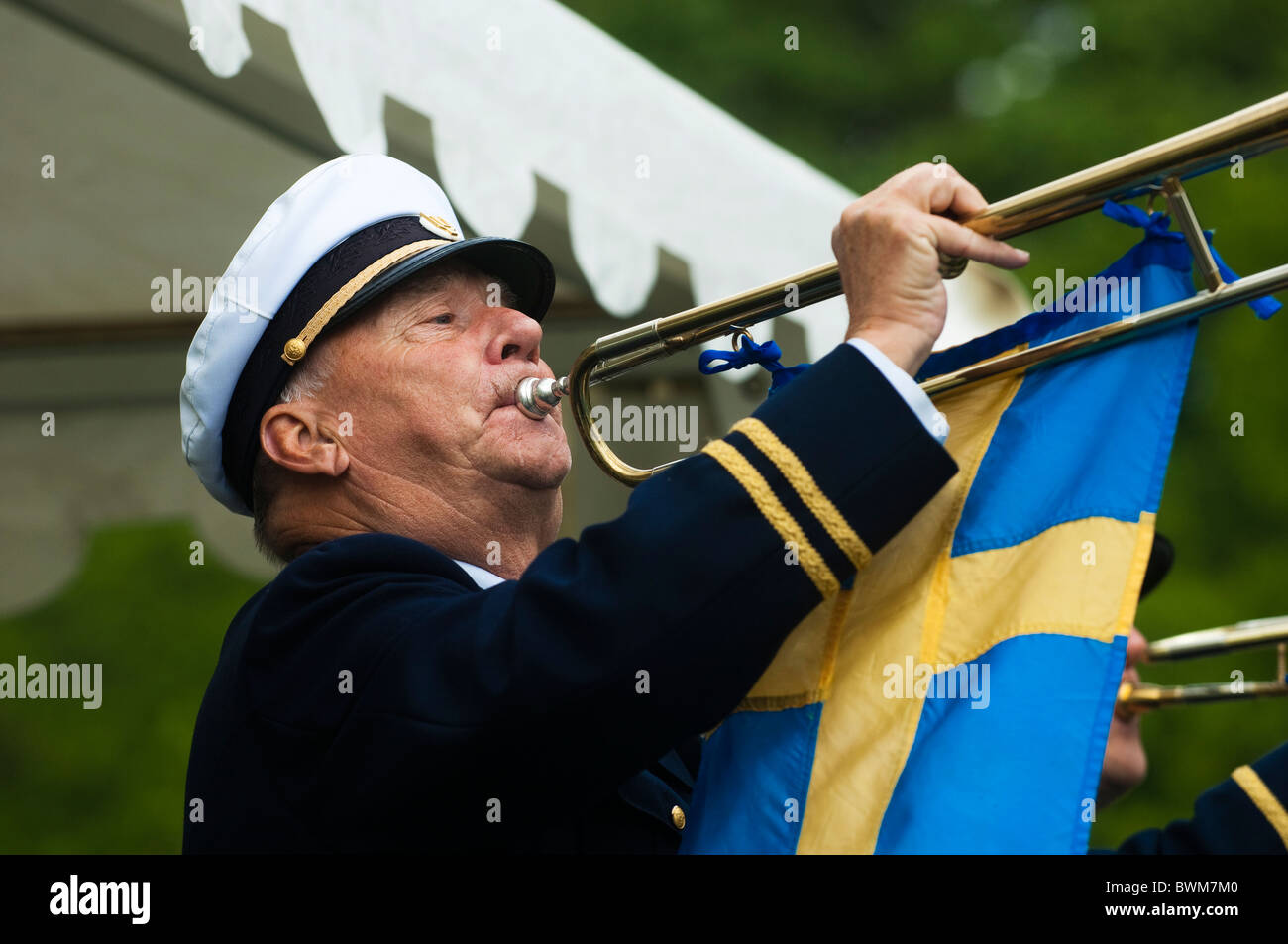 A man playing trumpet Stock Photo - Alamy