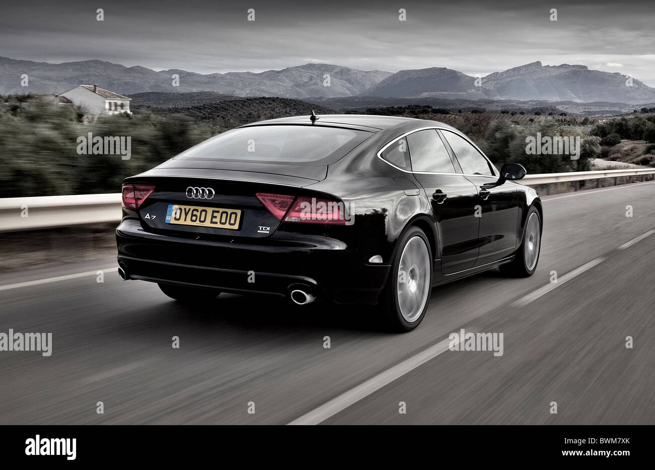 Audi A7 Sportback driving at speed Stock Photo - Alamy