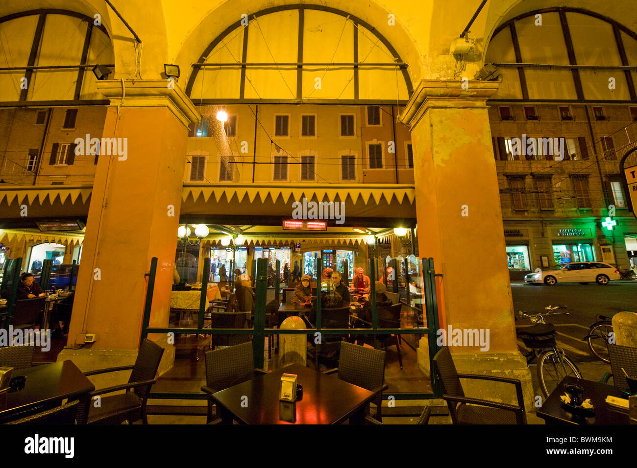 Traditional bar in centre town, Modena, Emilia Romagna, Italy Stock ...