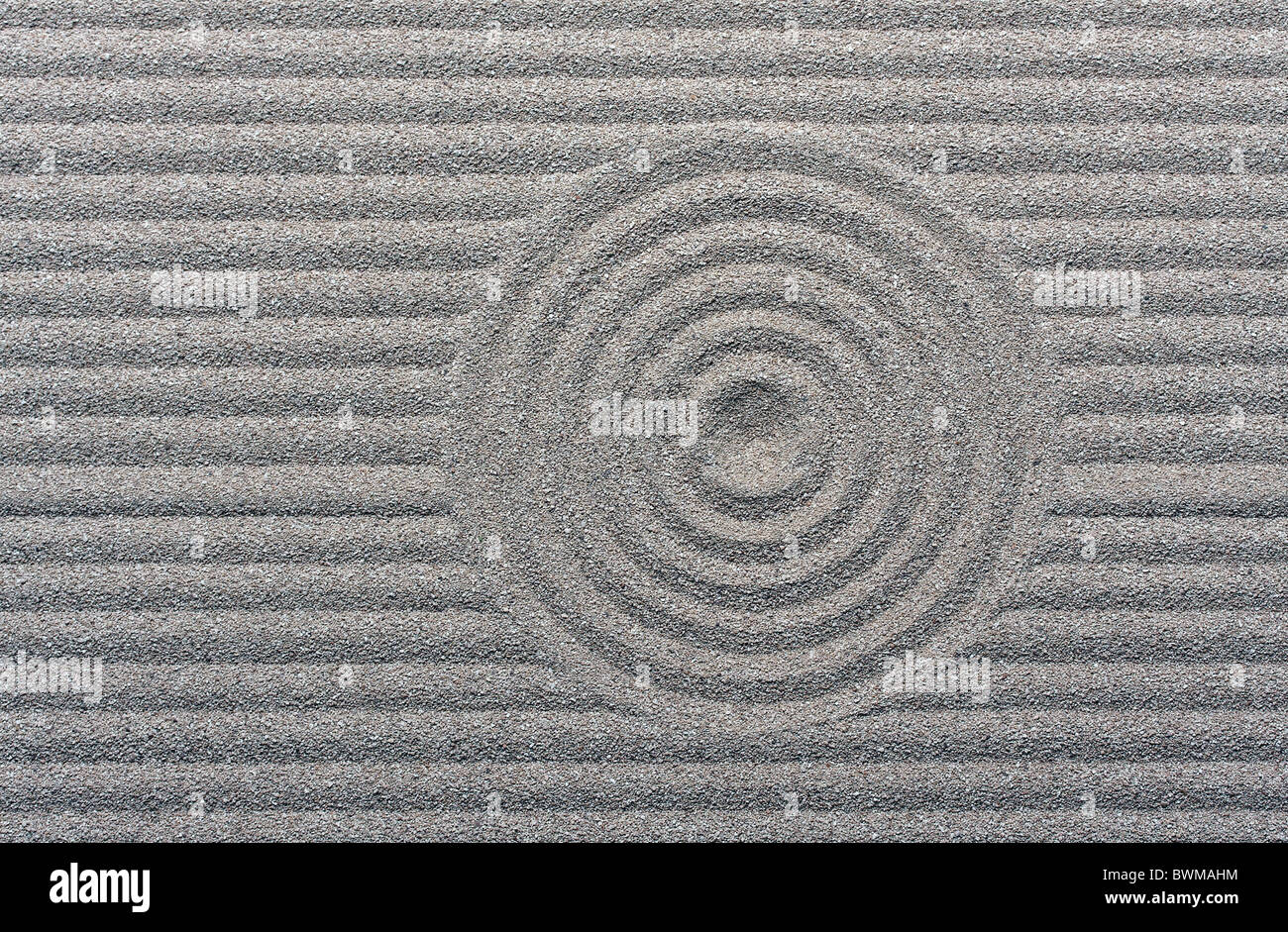 raked sand - zen rock garden - japan zen spirit inspired arrangement ...