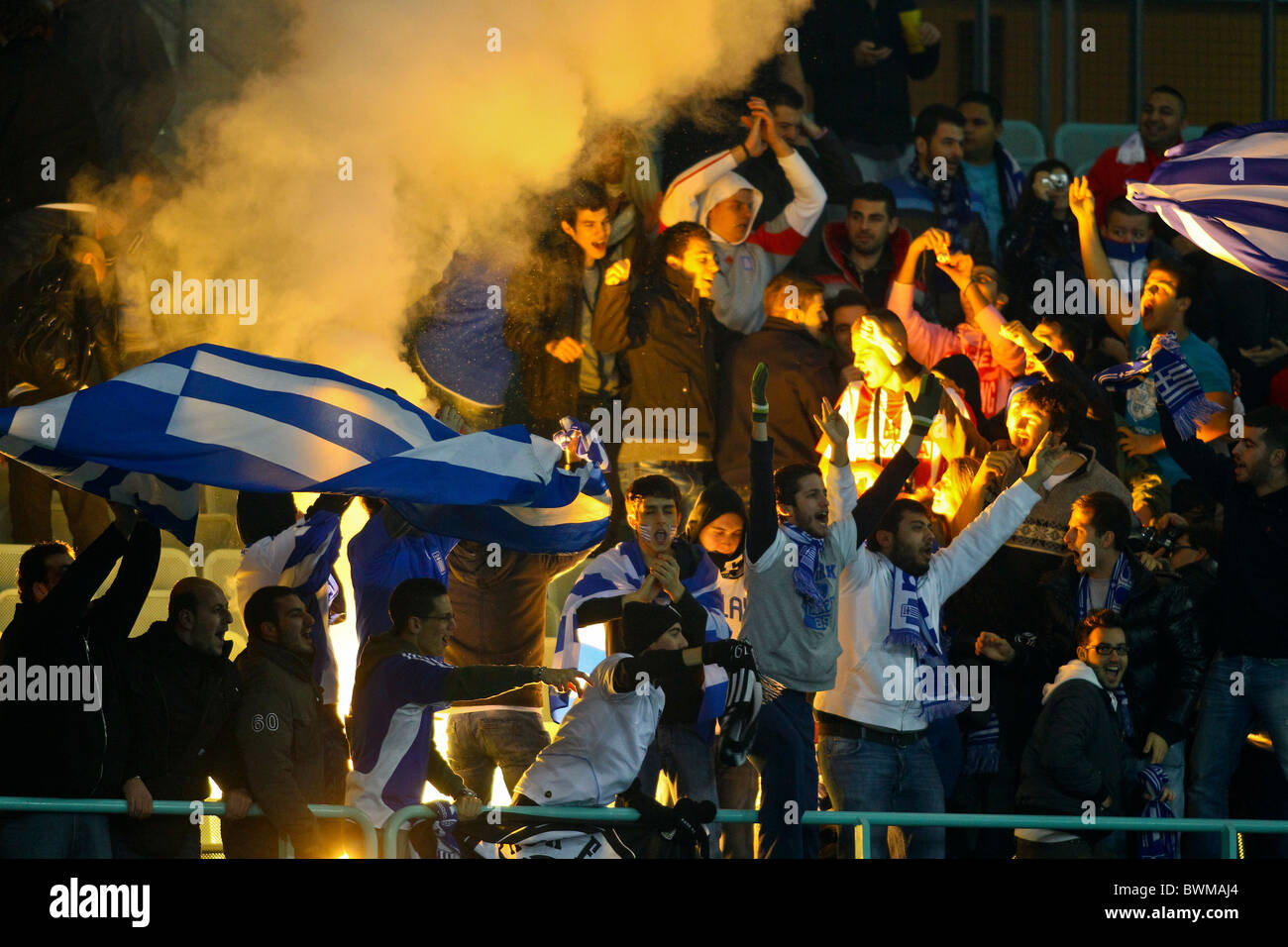Greek soccer fans hi-res stock photography and images - Alamy