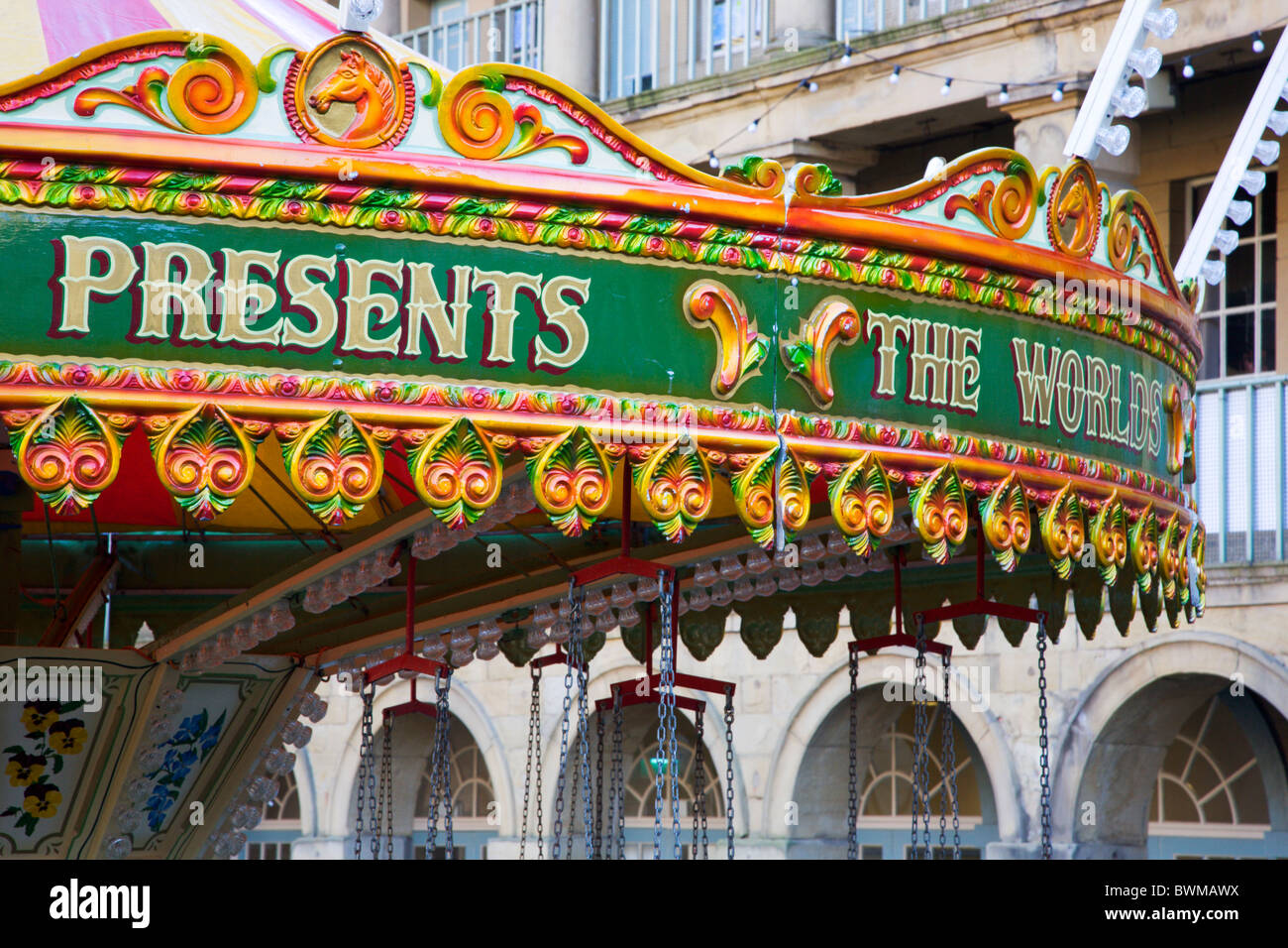 Colourful Carousel at Piece Hall Halifax West Yorkshire England Stock ...