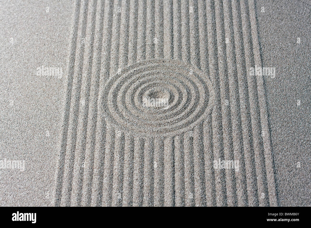 raked sand - zen rock garden - japan zen spirit inspired arrangement ...
