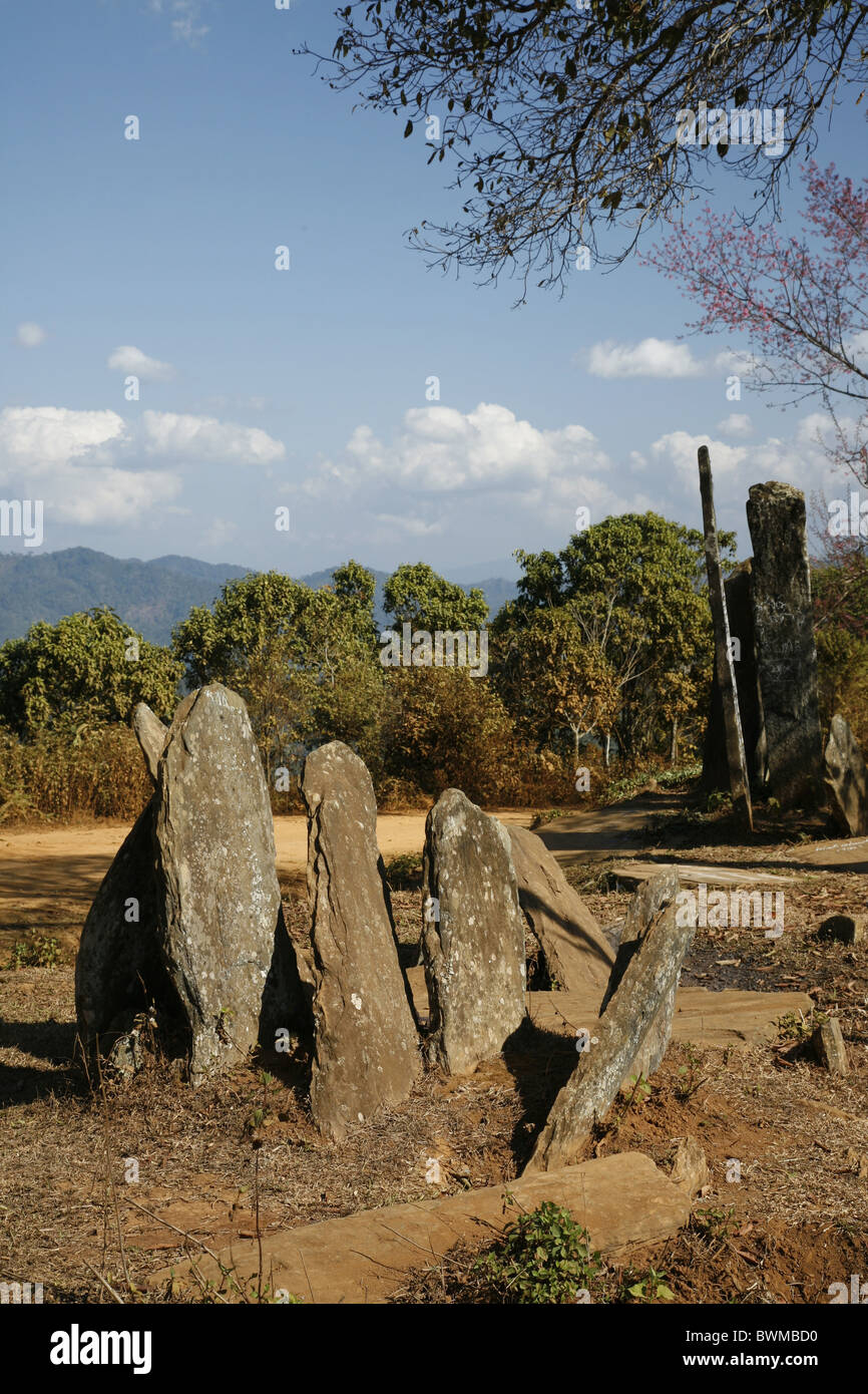 Laos Asia Hin Tang Megaliths Stones Houaphan Province Houa Phan near ...