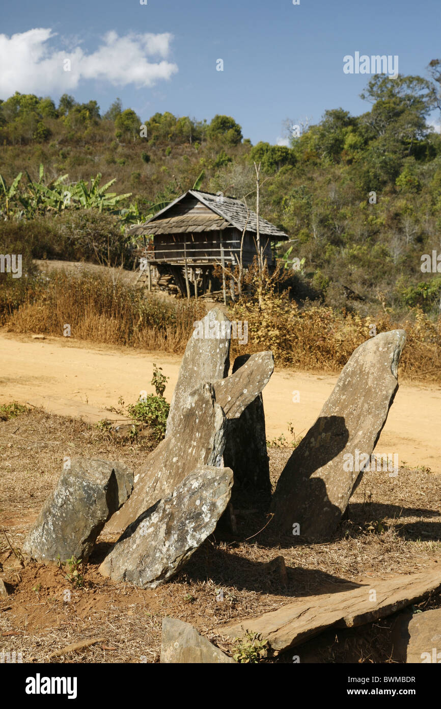Laos Asia Hin Tang Megaliths Stones Houaphan Province Houa Phan near ...