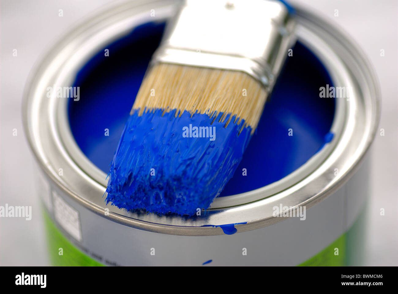 Tools work craft paint painting blue blue color paintbrush color pot ...