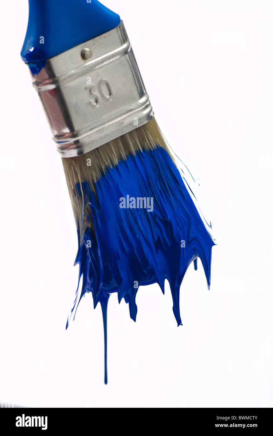 Tools work craft paint painting blue blue color paintbrush color pot ...