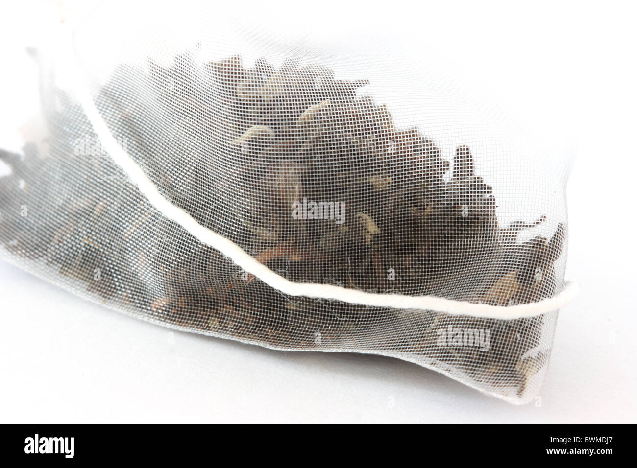 Tea leaves in tea bag Stock Photo - Alamy