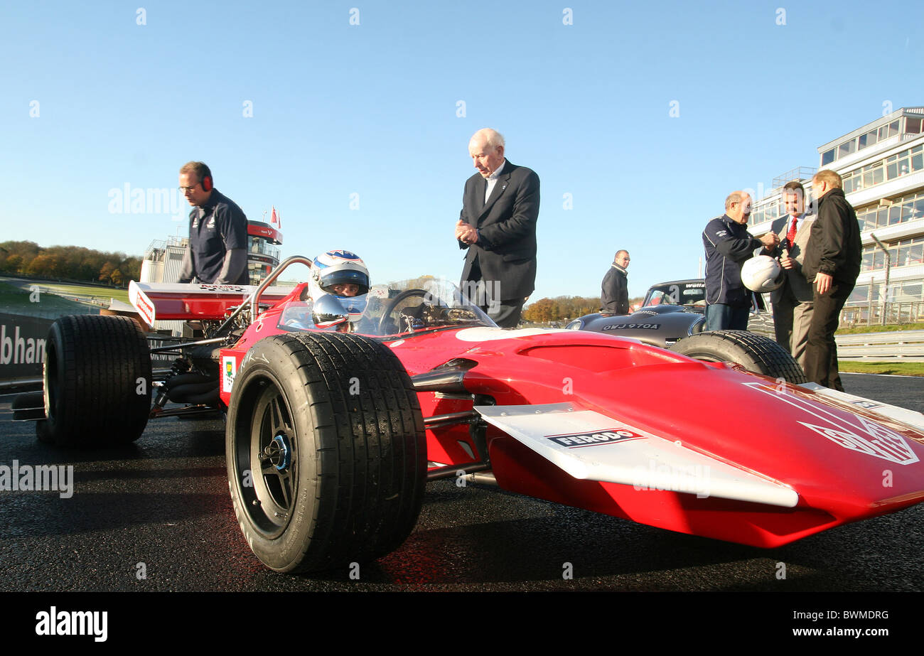 Robbie Kerr prepares to lead the grid around Brands Hatch in the ...