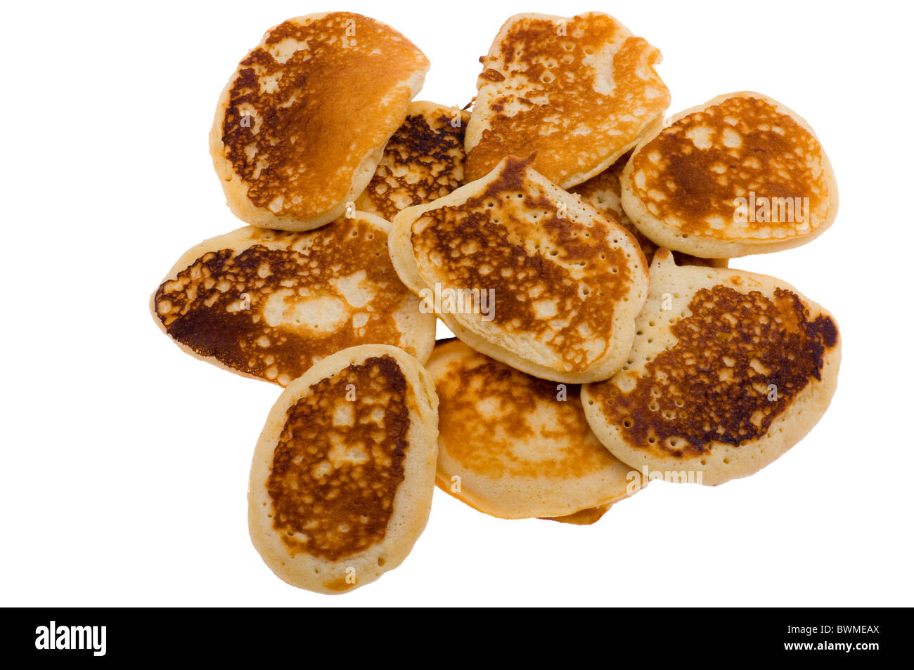 object on white - Food pancakes close up Stock Photo - Alamy