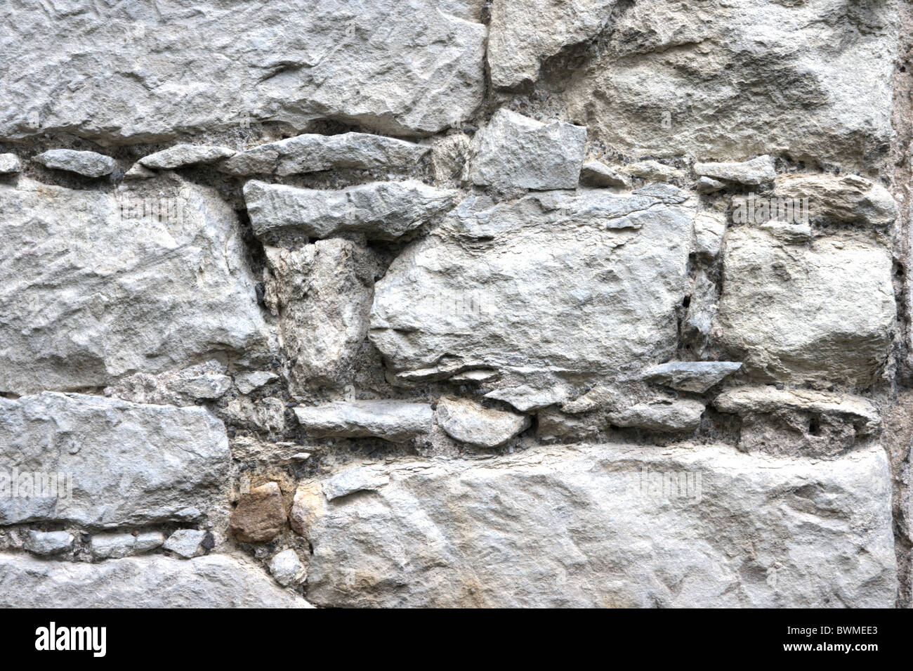 Detail view of ancient stone wall Stock Photo - Alamy