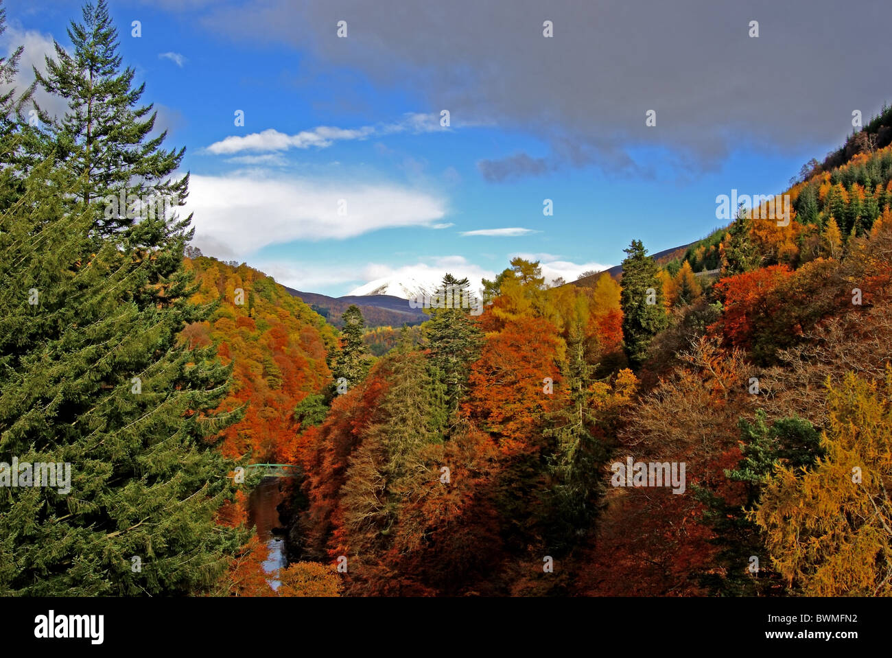 UK Scotland Tayside Perthshire The Pass of Killiecrankie and the River ...
