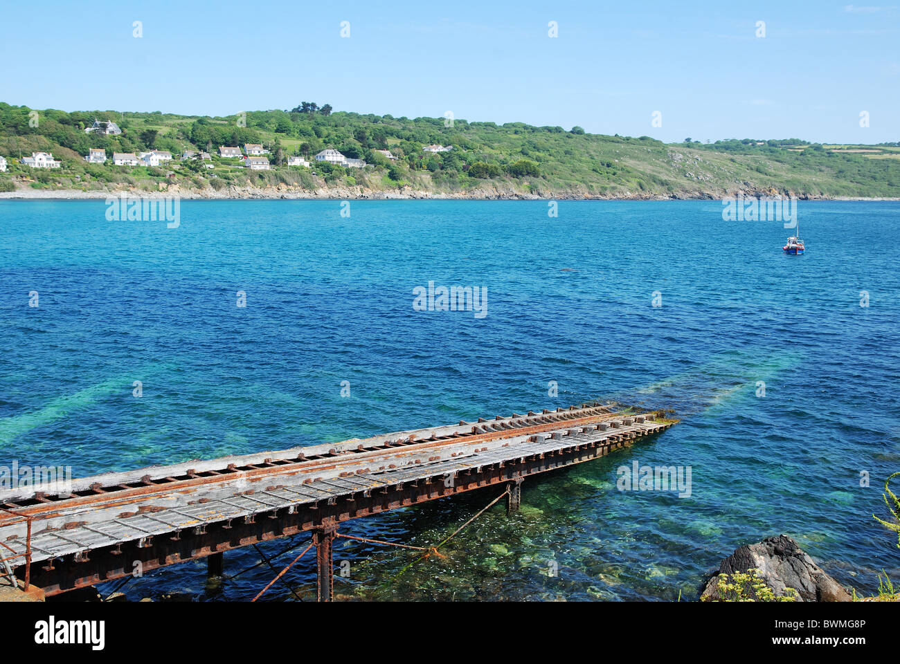 Old lifeboat launching ramp coverack hi-res stock photography and ...