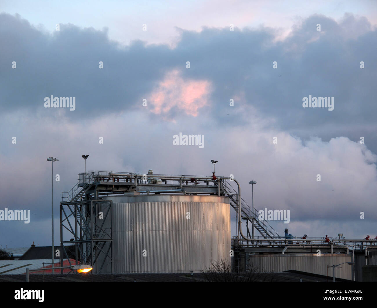 Oil terminal under an evening winter light - Aberdeen - Scotland - UK ...
