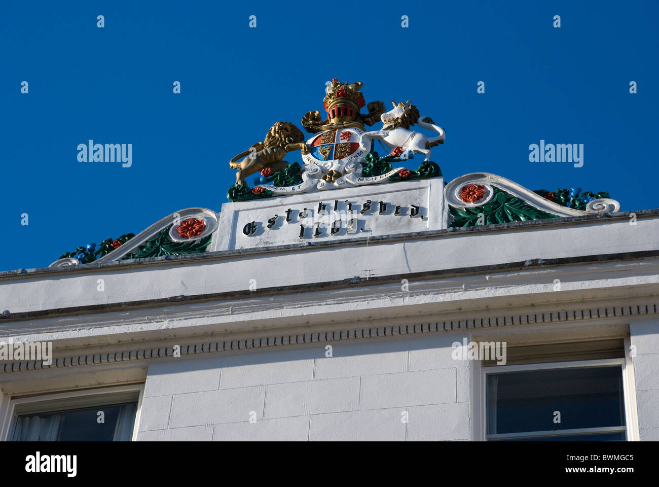 The Crest at the top of The royal Clarence Hotel, The Cathedral Green ...