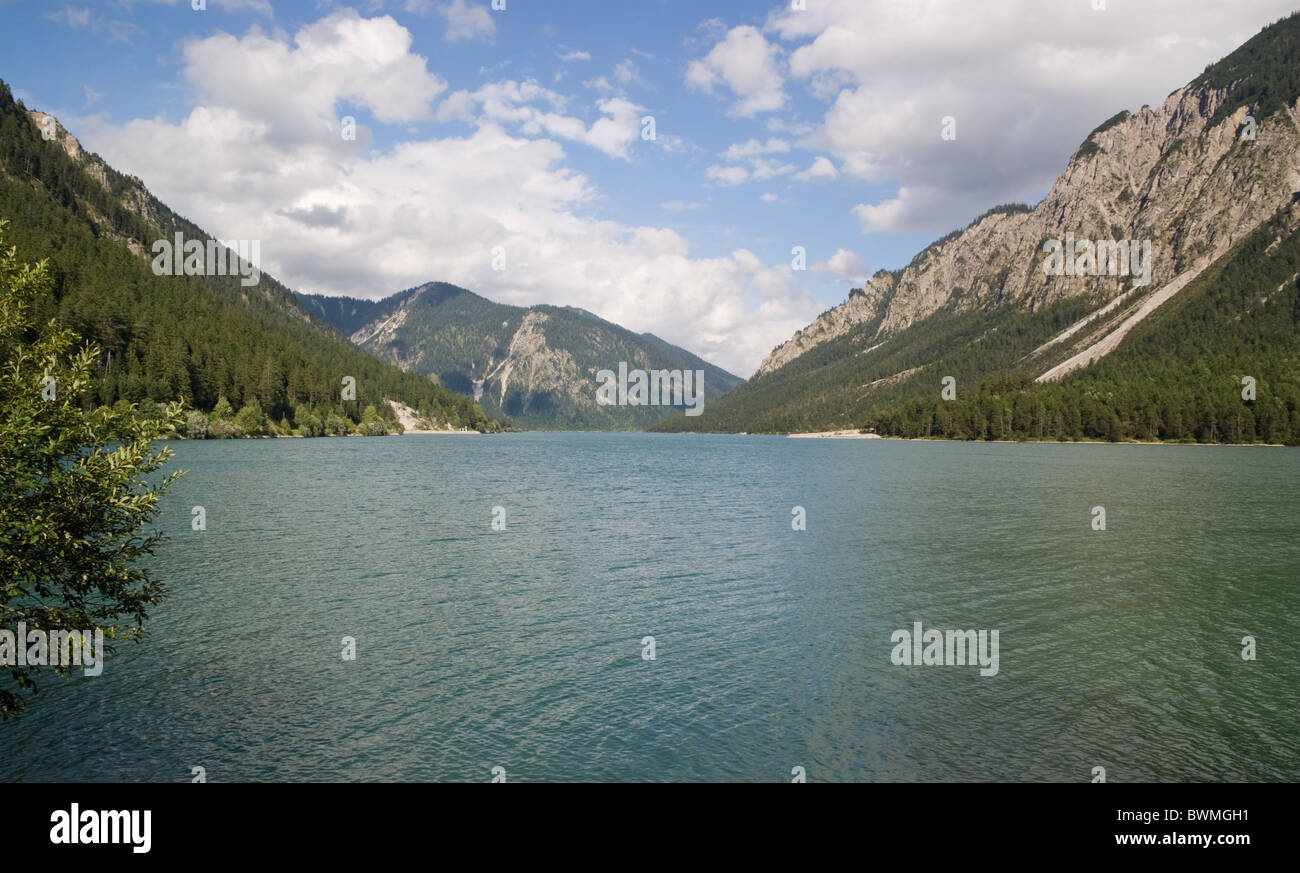 Plansee lake in Tyrolean Alps with a dramatic sky Stock Photo - Alamy