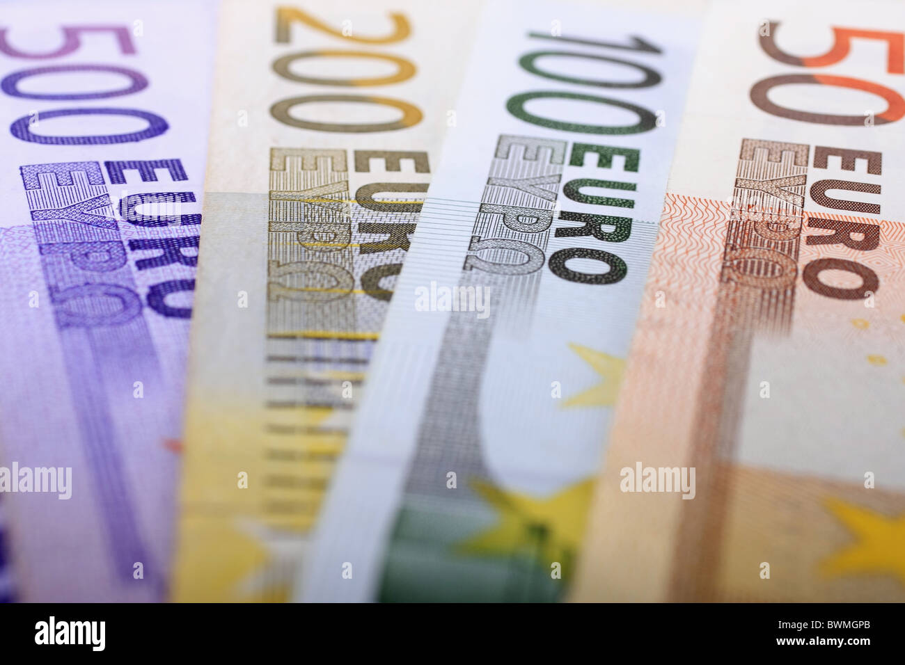 A set of the highest euro notes evaluable Stock Photo - Alamy