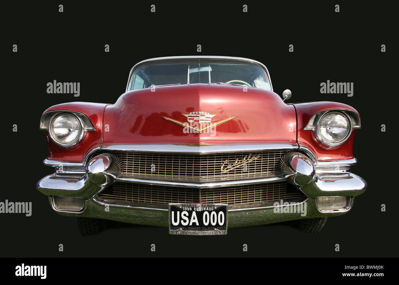 Red American Cadillac Stock Photo - Alamy