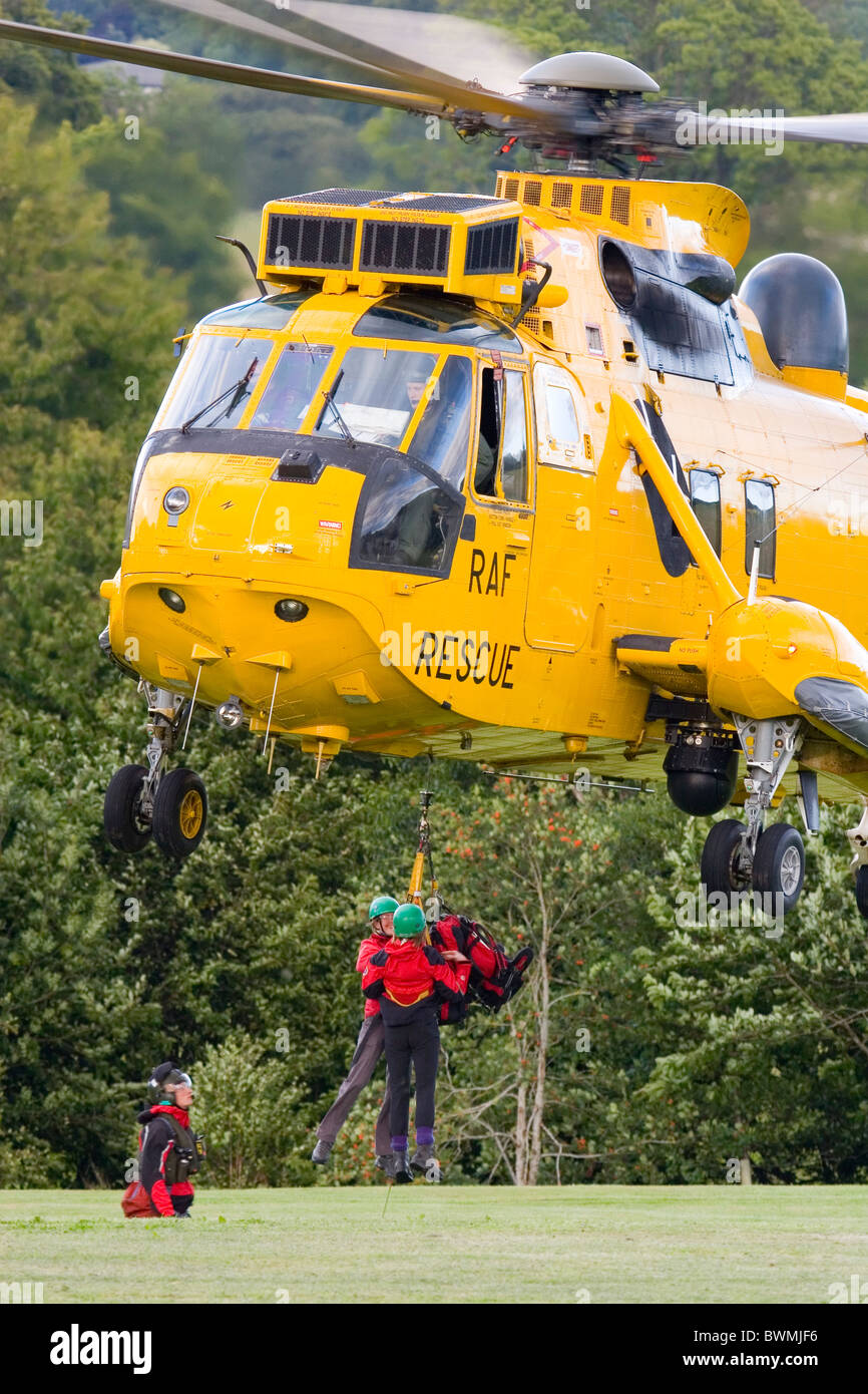 RAF Rescue Helicopter - in Selkirk, Scottish Borders Stock Photo - Alamy