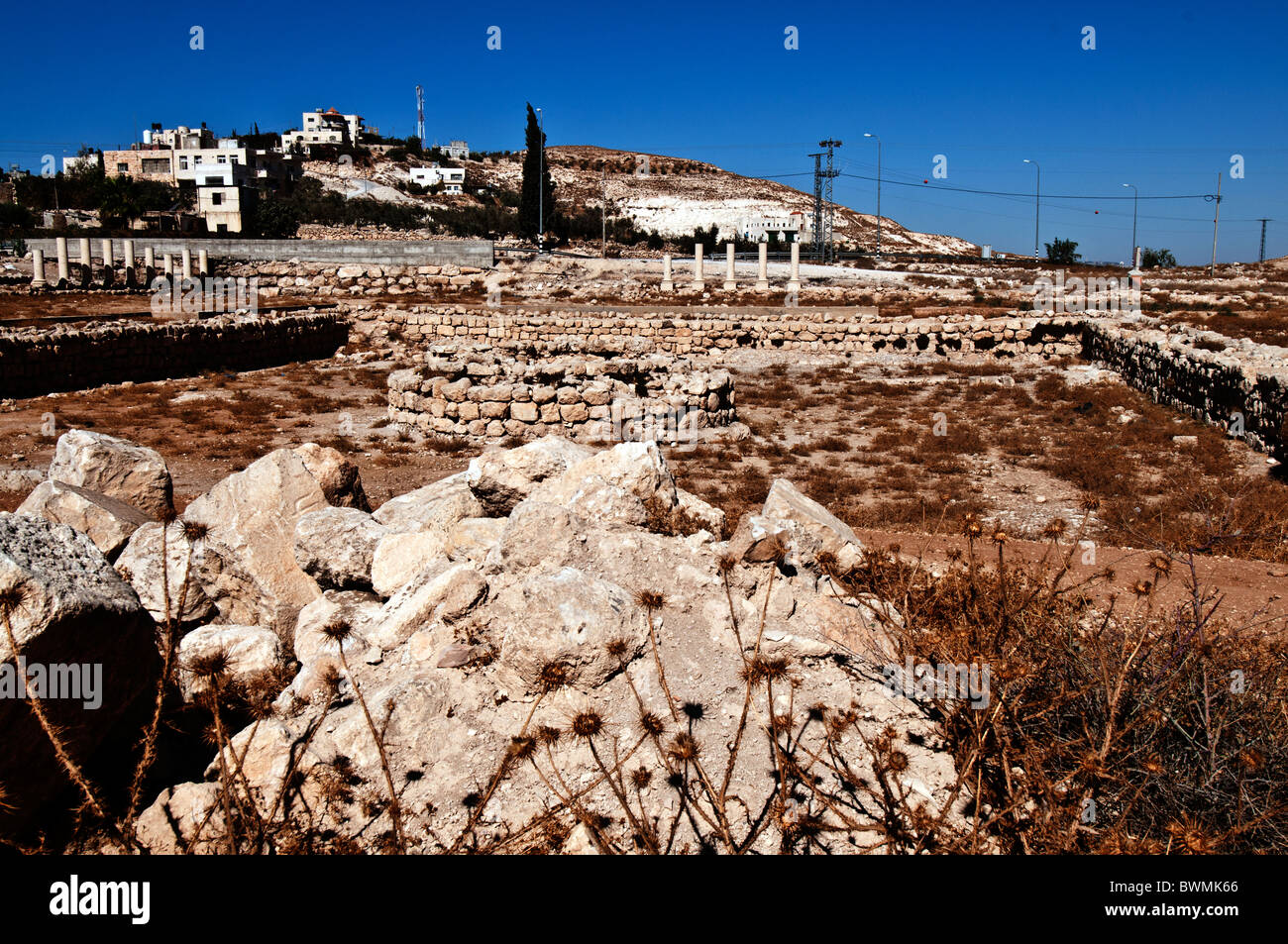 Herodium,The Roman Garden, Pool complex,Judean Desert Israel Stock ...