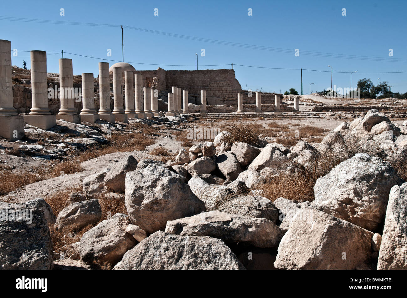 Herodium,The Roman Garden, Pool complex,Judean Desert Israel Stock ...