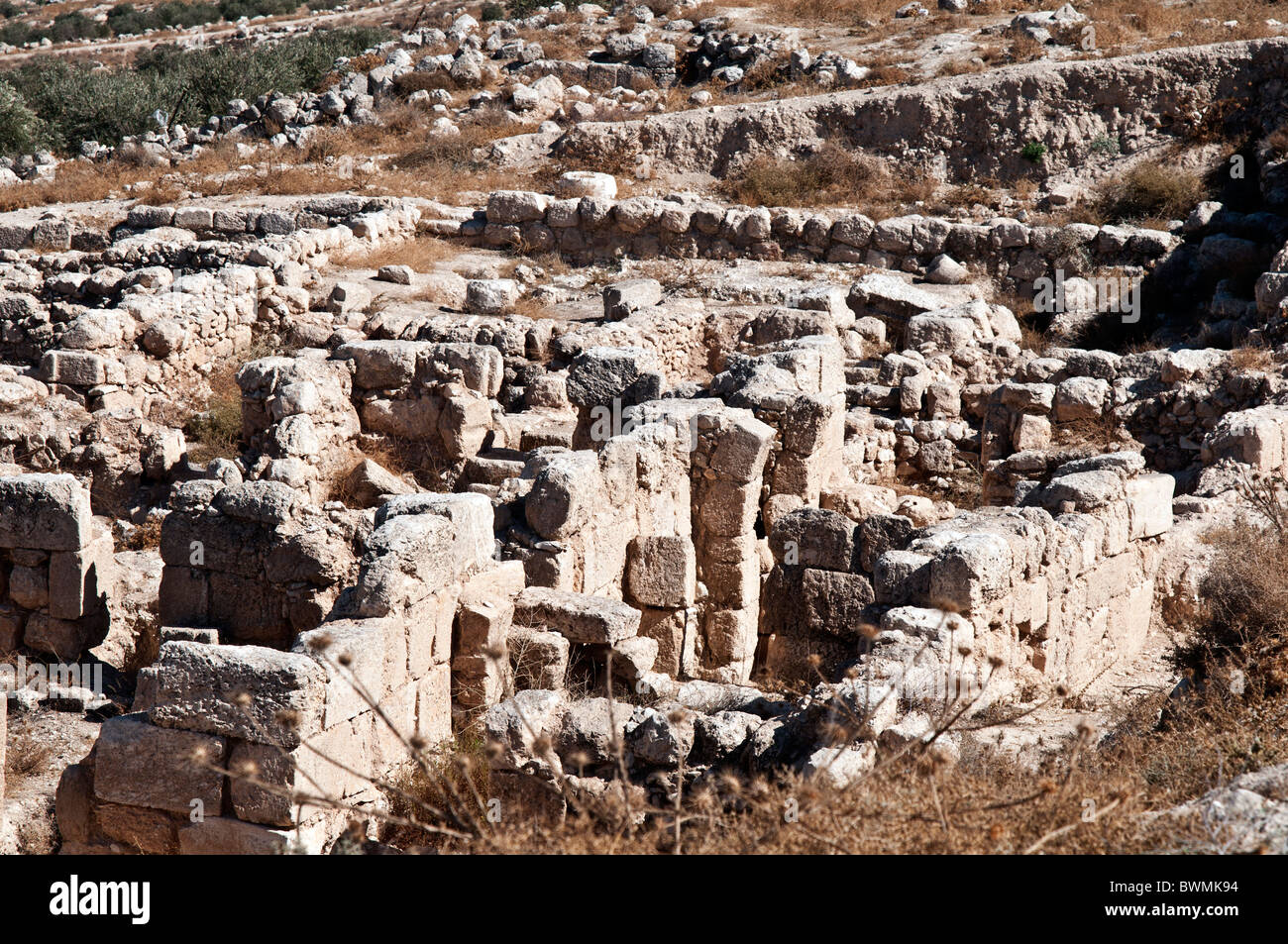 Annexes to palaces at herodium Stock Photo - Alamy