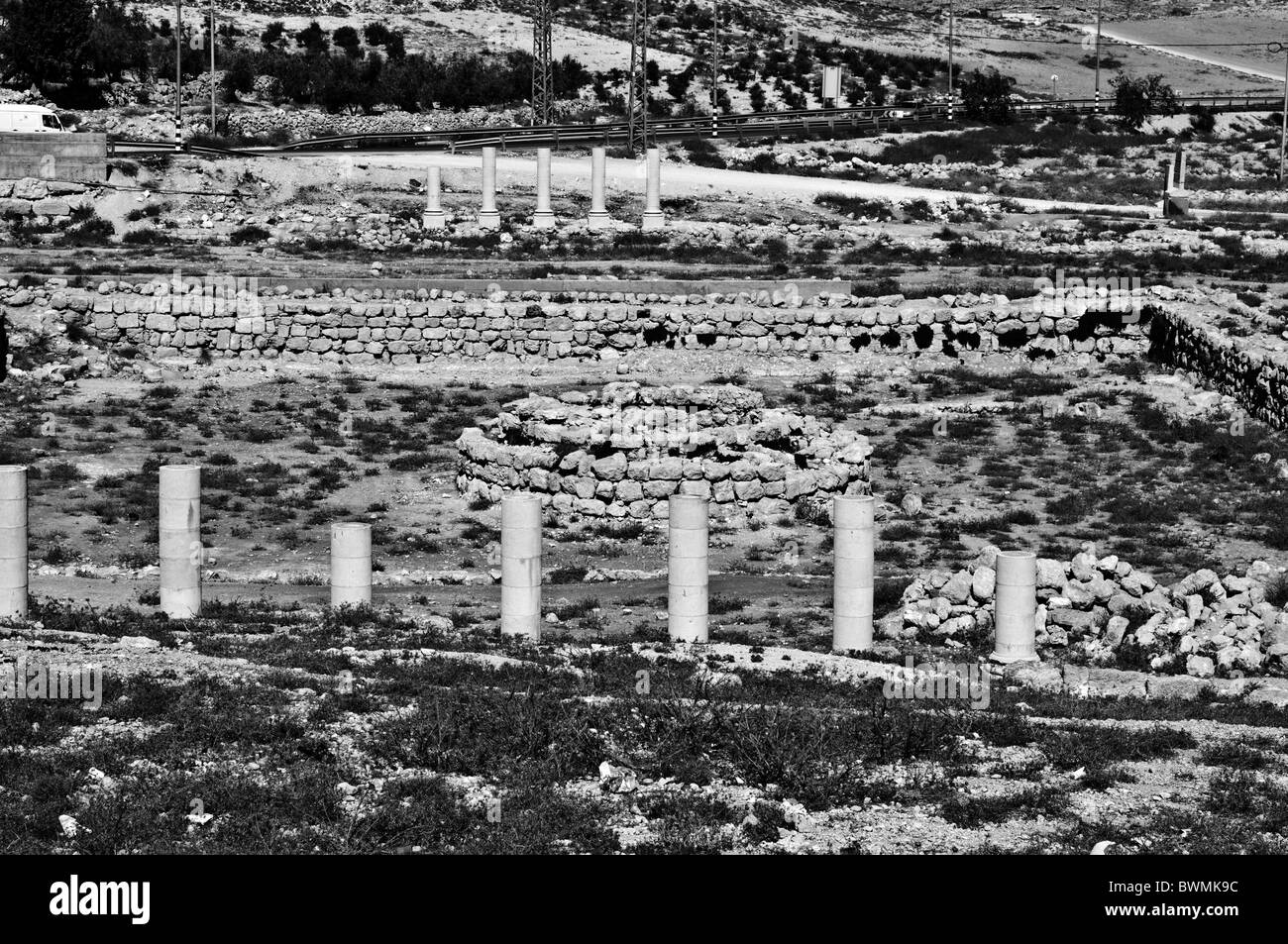 Herodium,The Roman Garden, Pool complex,Judean Desert Israel Stock ...