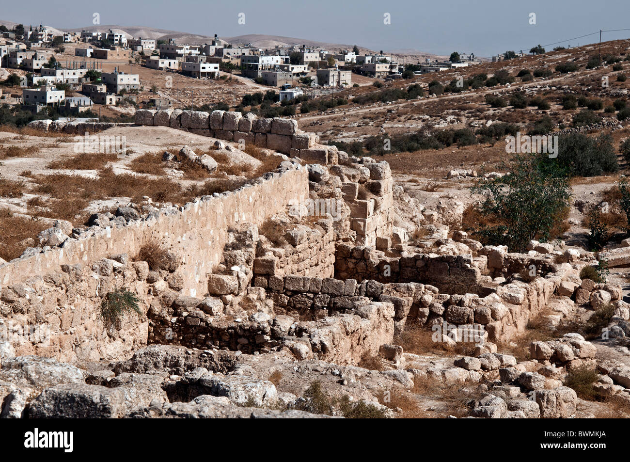 Herodium,The Roman Garden, Pool complex,Judean Desert Israel Stock ...