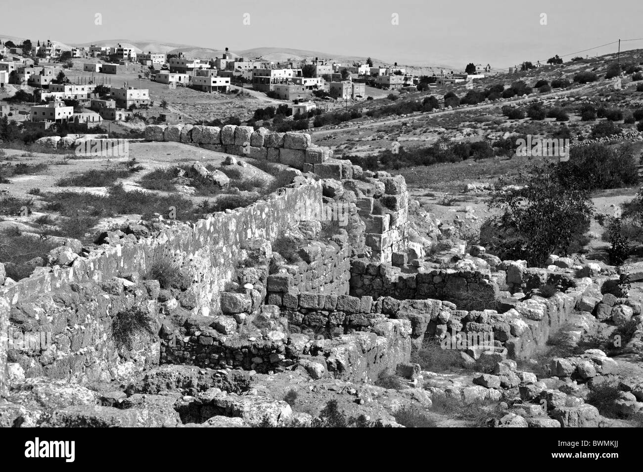 Herodium,The Roman Garden, Pool complex,Judean Desert Israel Stock ...