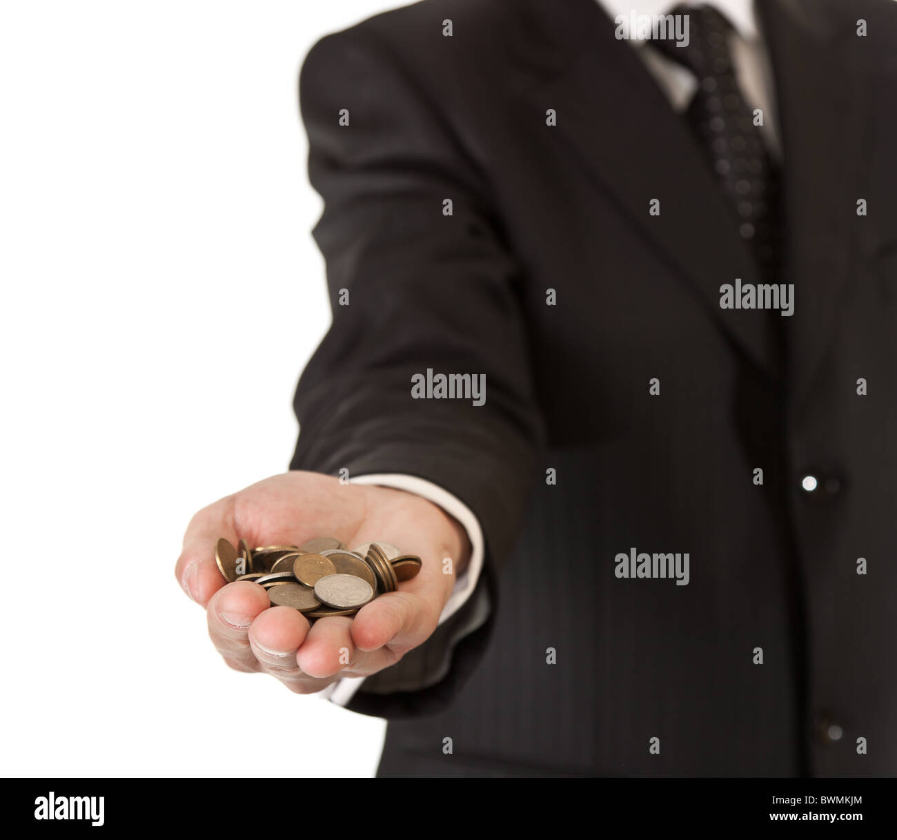 Man holding coins in hands hi-res stock photography and images - Alamy