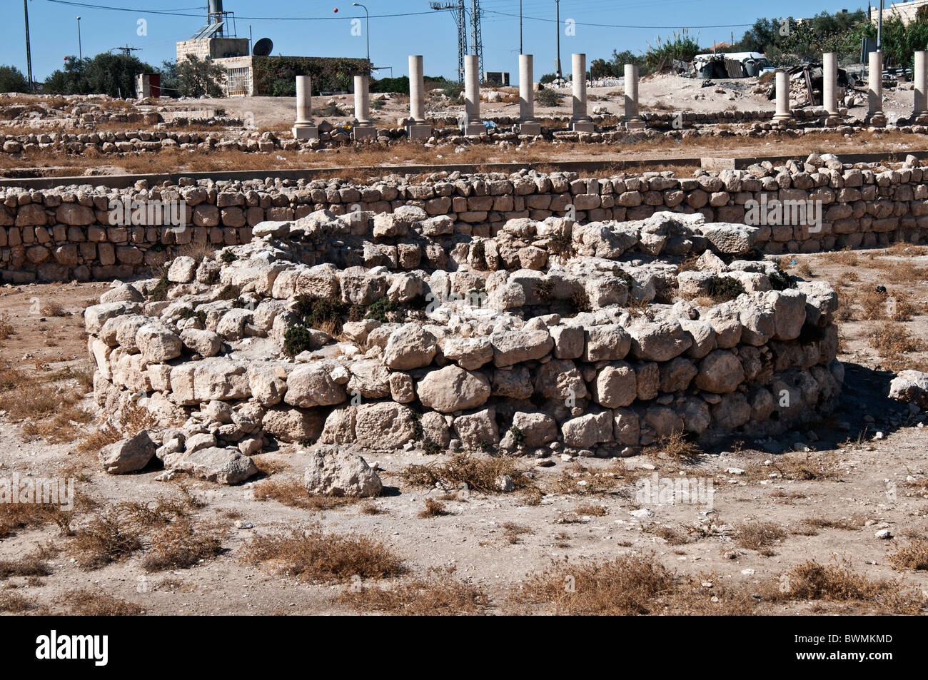 Herodium,The Roman Garden, Pool complex,Judean Desert Israel Stock ...