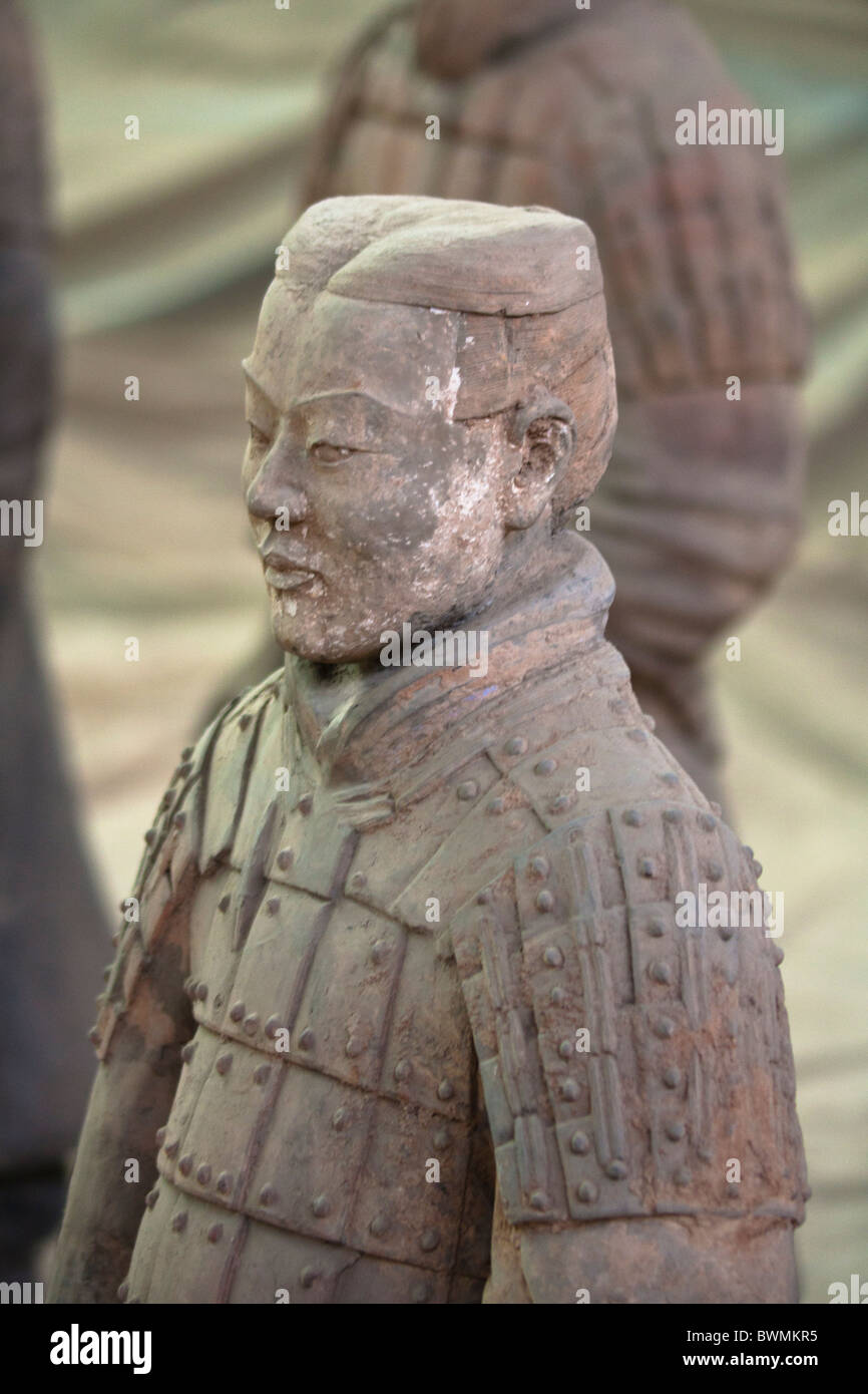 Soldier from the terracotta army, Xi’an, Shaanxi Province, China Stock ...