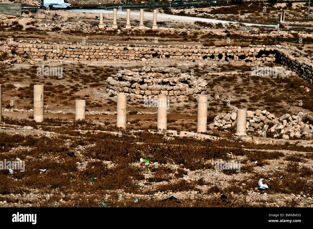 Herodium,The Roman Garden, Pool complex,Judean Desert Israel Stock ...
