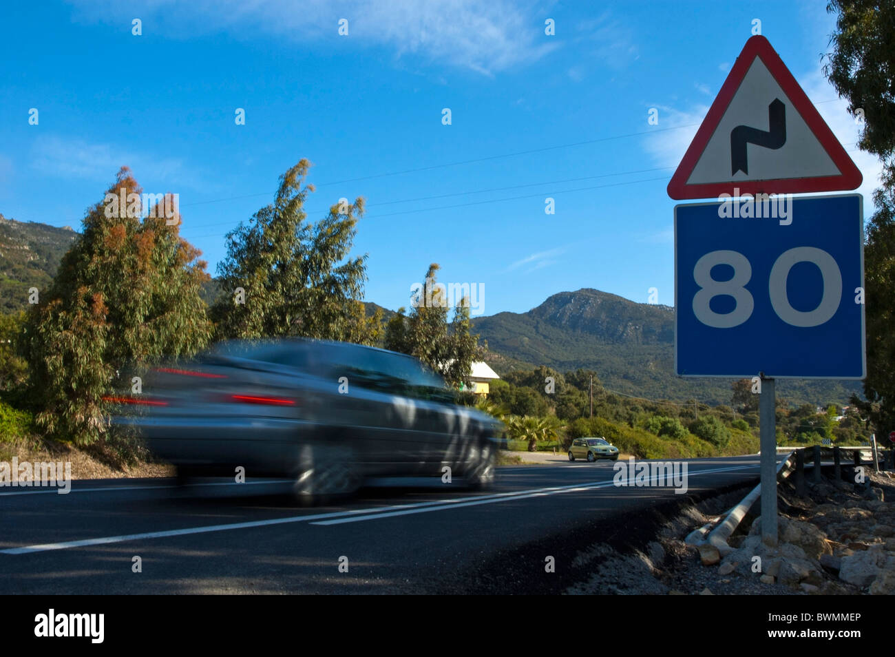 Road sign speed limits spain hi-res stock photography and images - Alamy