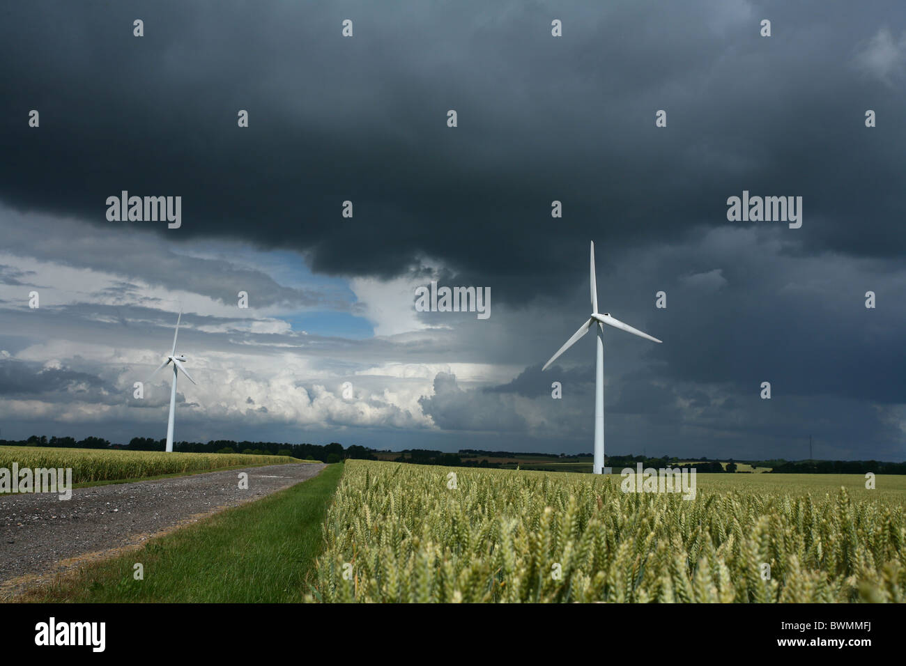 windpower in denmark Stock Photo - Alamy
