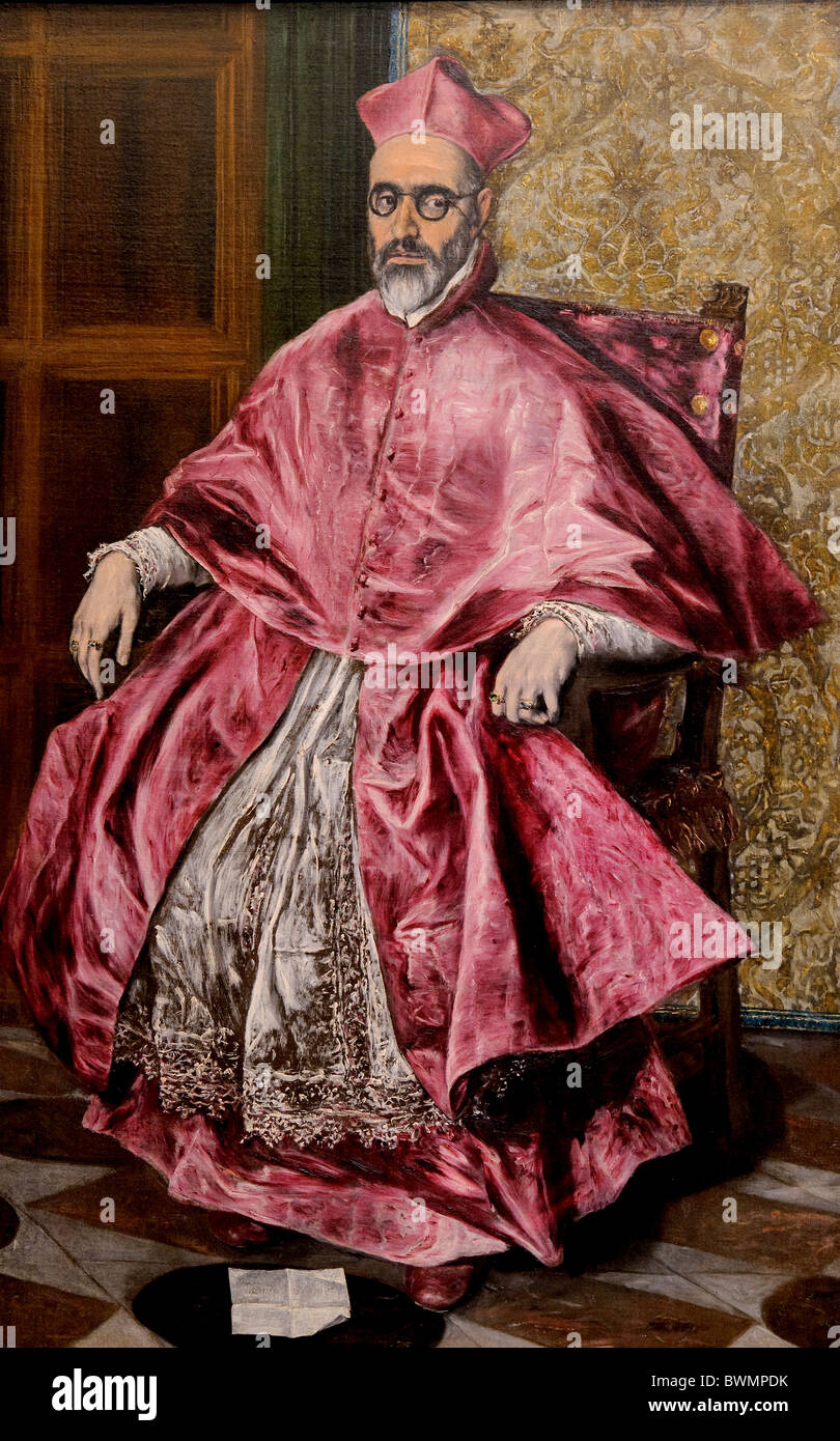 Portrait of a Cardinal, ca 1600, by El Greco, Domenikos Theotokopoulos ...