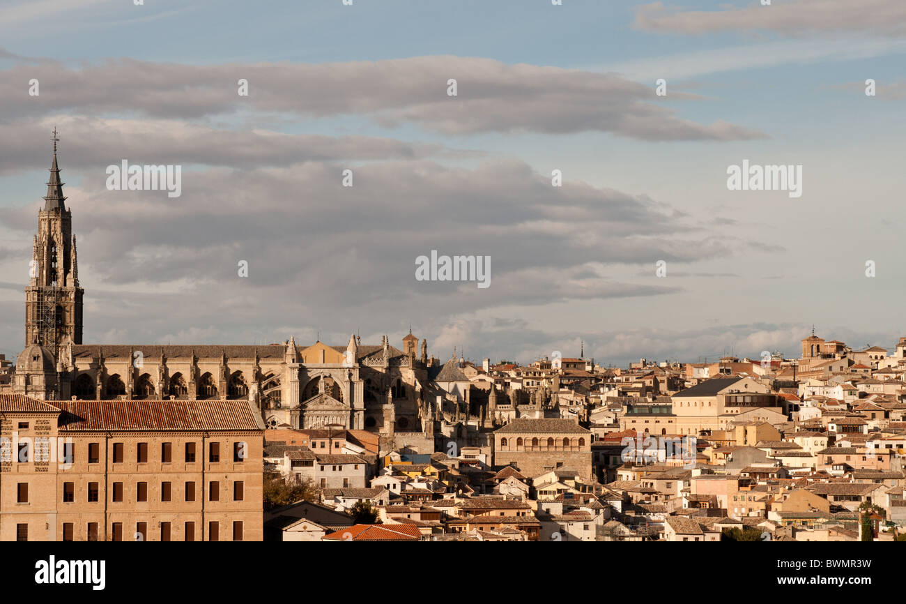Cityscape of Toledo, Spain. Famous Alcazar building Stock Photo - Alamy