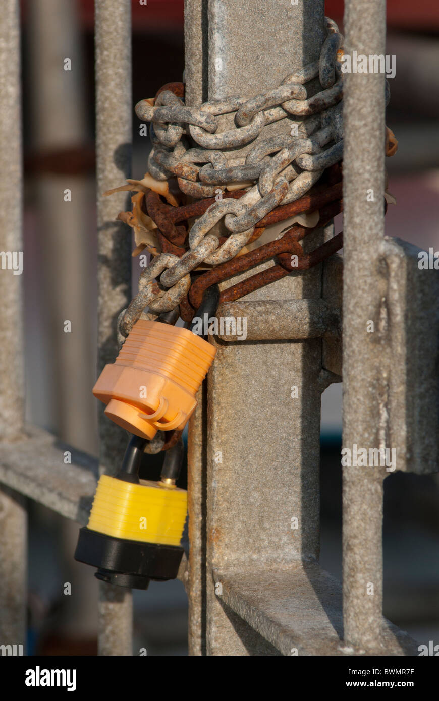 Padlocked gates hi-res stock photography and images - Alamy