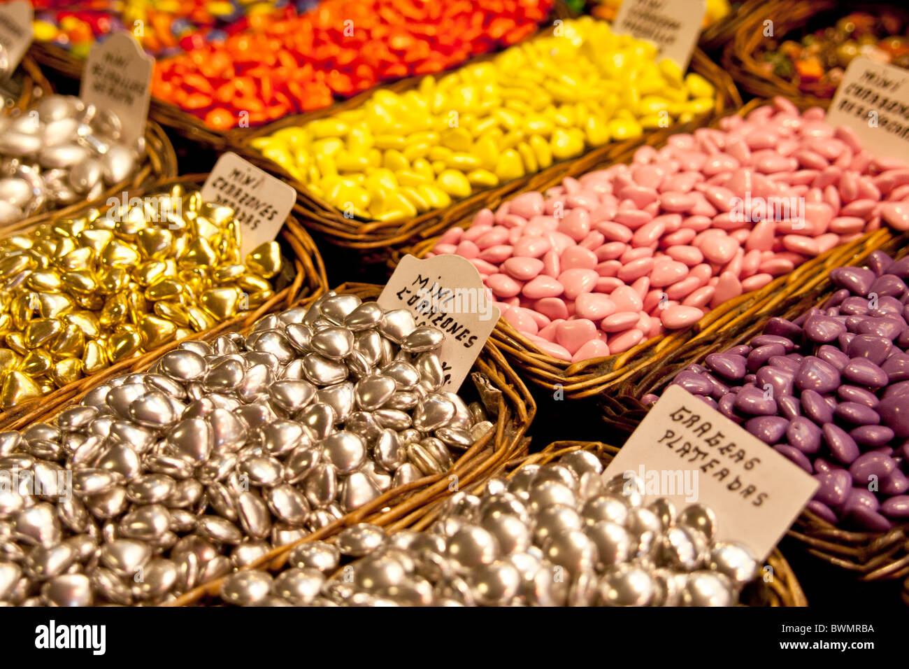 Assorted colorful candies at the candy shop Stock Photo - Alamy