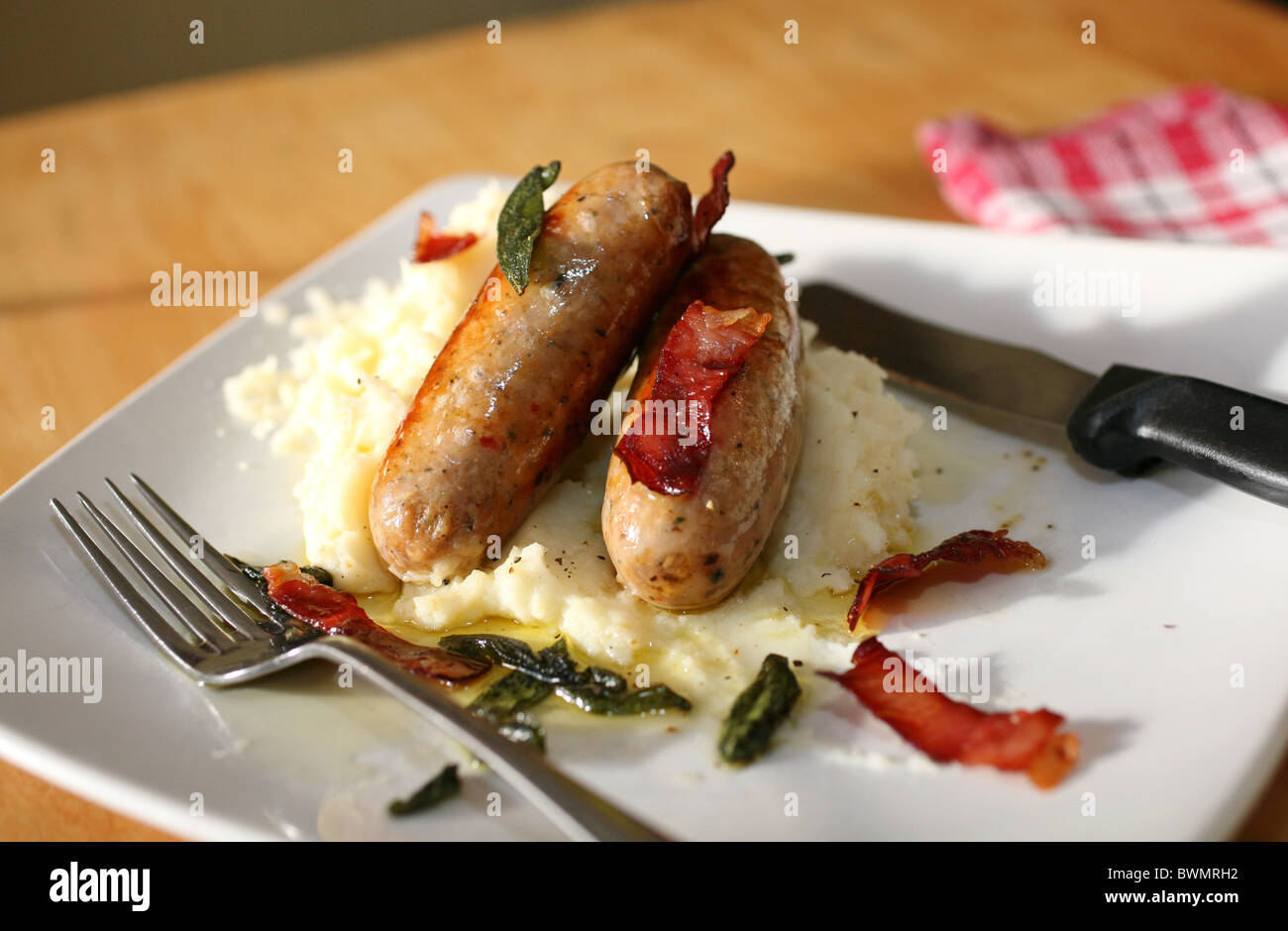 Sausage and Mash Stock Photo - Alamy