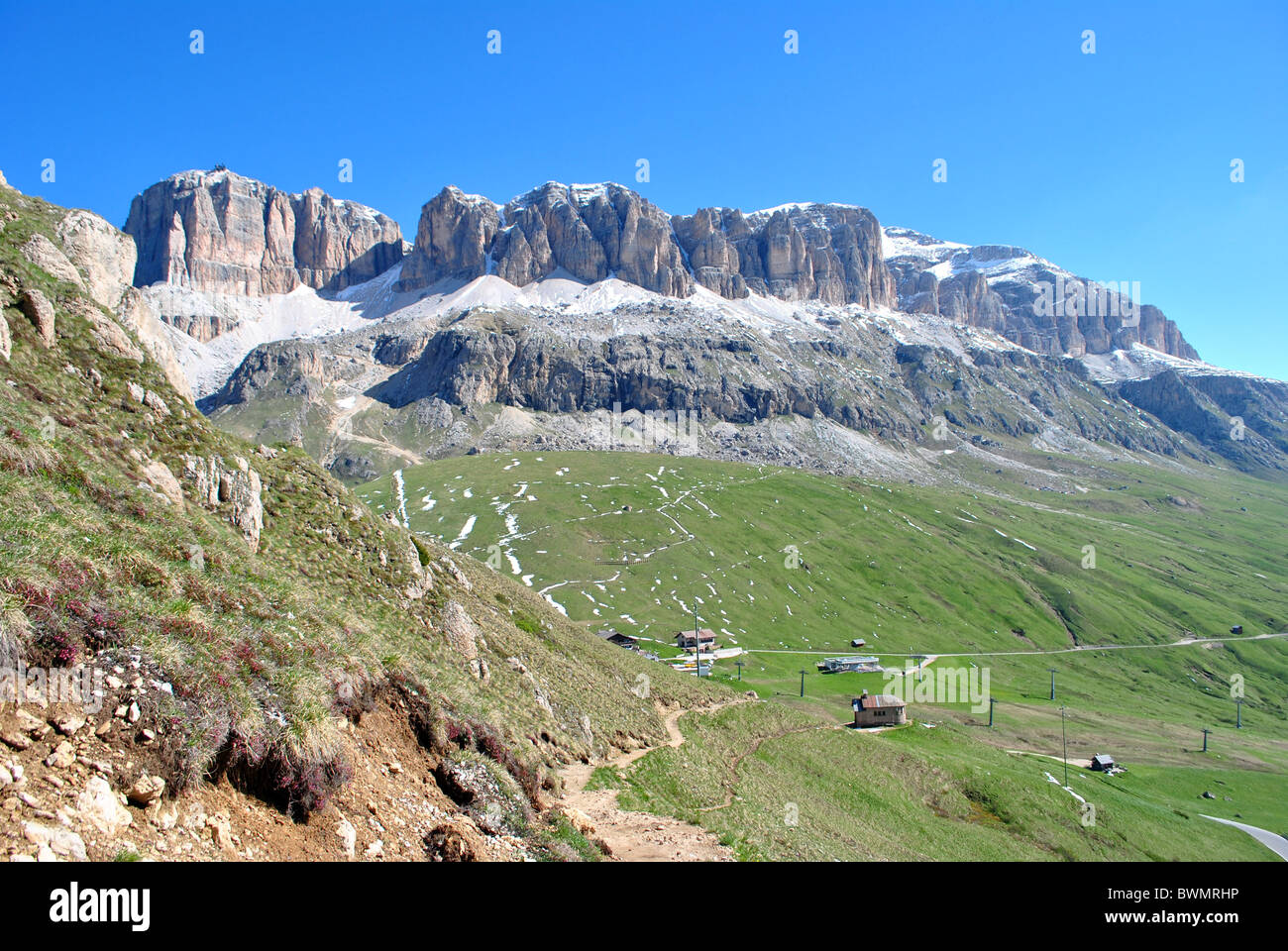 Summer portrait of Italian Dolomites in val di Fassa South Tyrol Alps ...